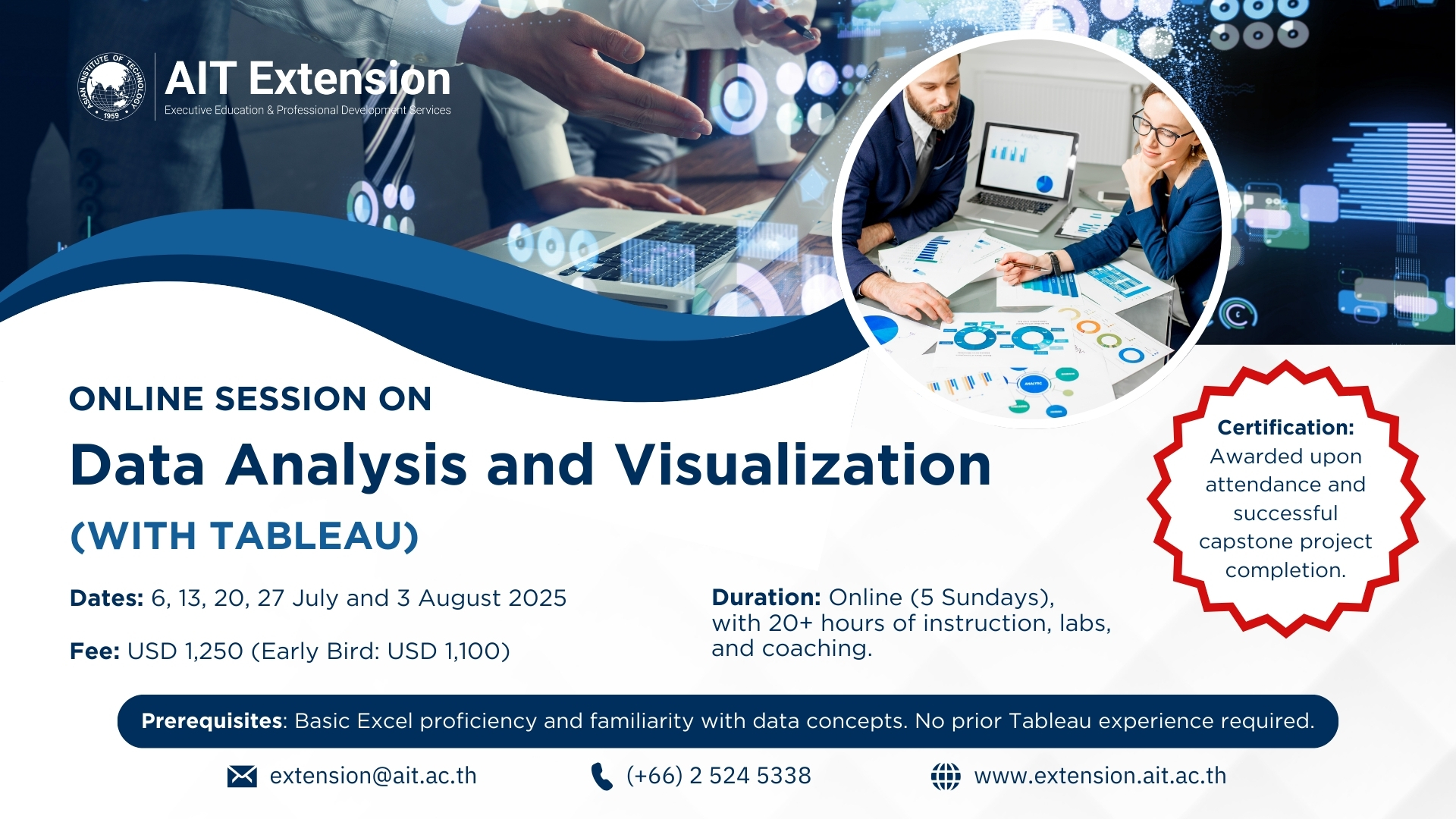 Online Professional Development Course on Data Analysis and Visualization (with Tableau) | AIT ...